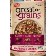 Post Cereal, Great Grains, Raisins Dates And Pecans: Calories ...