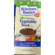 Kitchen Basics Vegetable Stock, Cooking, Original: Calories, Nutrition ...