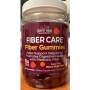 Country Farms Fiber Gummies, Fiber Care, Mixed Fruit: Calories ...