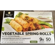 Royal Asia Vegetable Spring Rolls, with Edamame: Calories, Nutrition ...