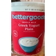 Bettergoods Greek Yogurt, Whole Milk, Plain: Calories, Nutrition ...