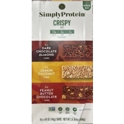 Simply Protein Snack Bars, Crispy, Dark Chocolate Almond, Lemon Coconut ...