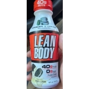 Lean Body Protein Shake, Cookies & Cream: Calories, Nutrition Analysis ...