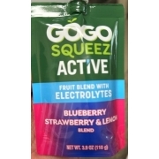 Gogo Squeeze Electrolytes, Active, Blueberry Strawberry & Lemon Blend ...